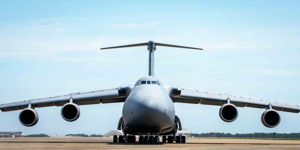 Giant aircraft, heavy equipment used in cargo load training at Eglin ...