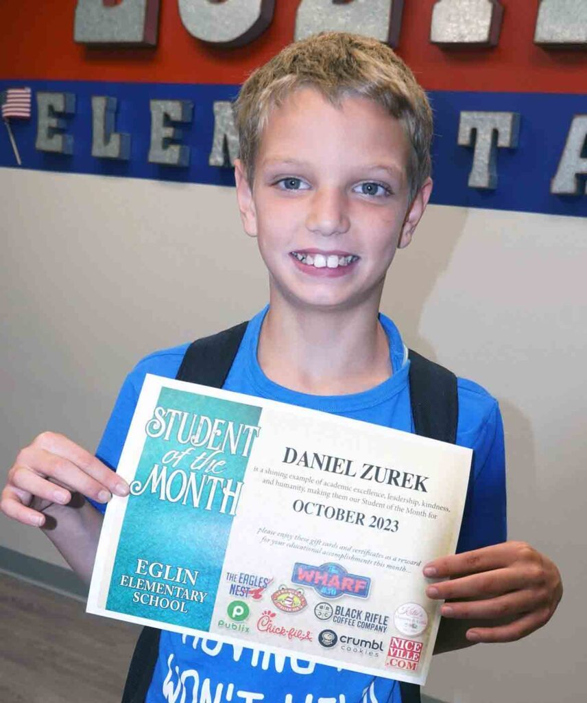 Student of the Month: Daniel Zurek, an Eglin Eagle, overcoming life's ...