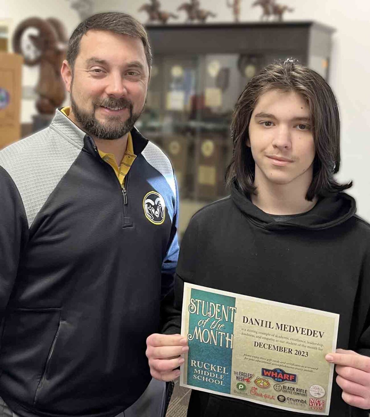 From Russia to Ram: Ruckel Middle School student is Student of the ...